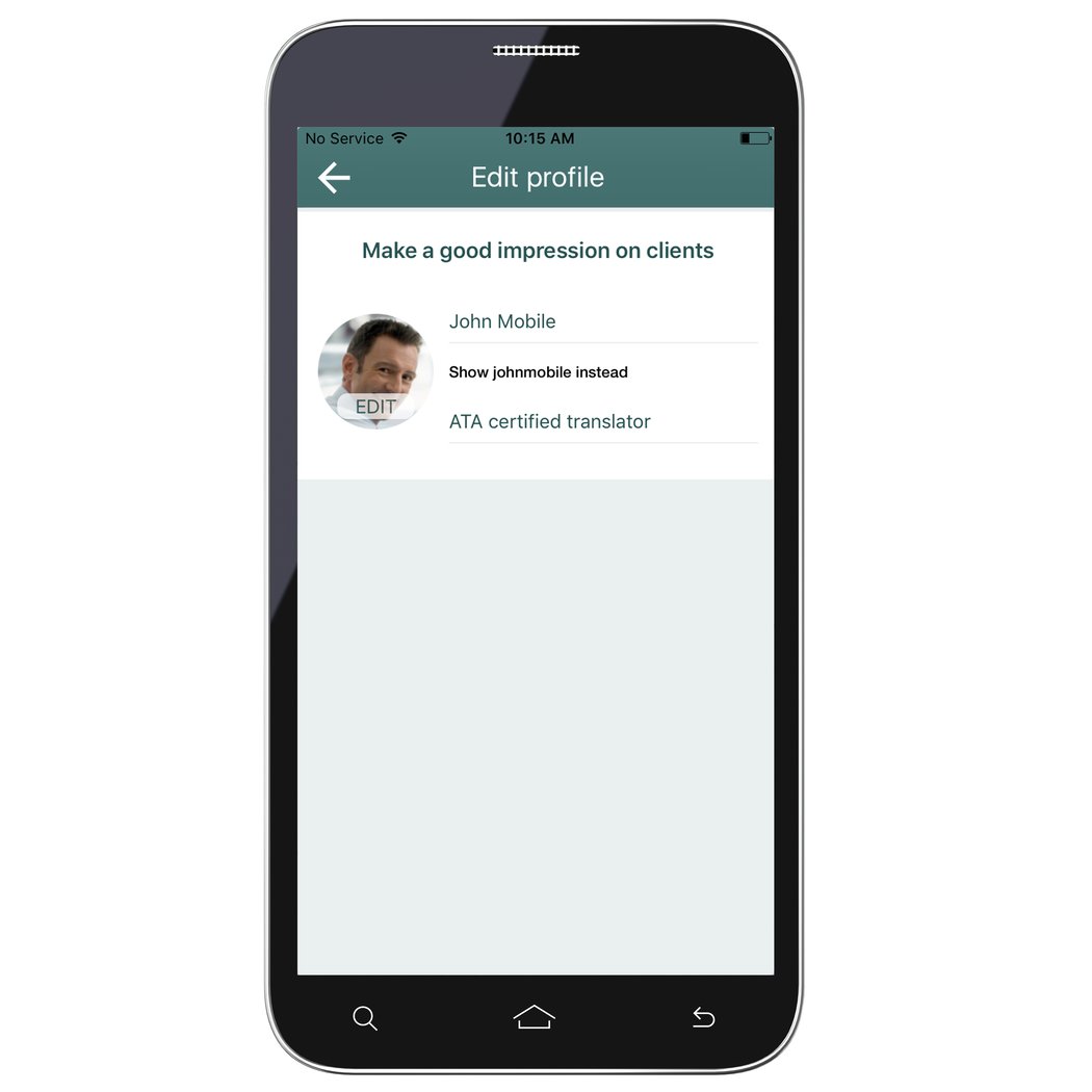 Improve your ProZ.com profile from your mobile phone