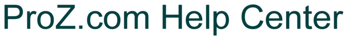 ProZ.com Help